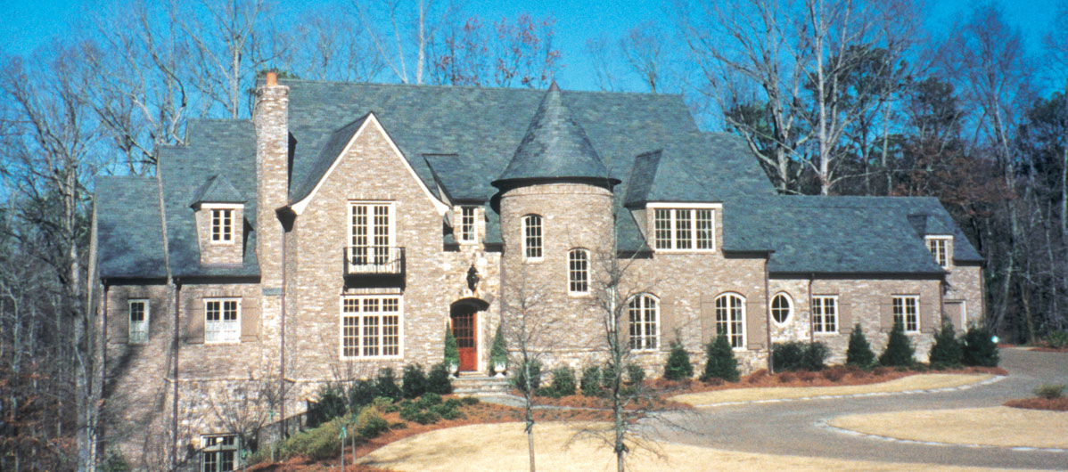 Cut Stone Castle with Slate Turret - Vermont Slate Roofs | Greenstone ...